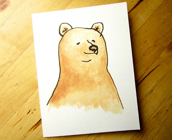 Kate Berube - Bear Greeting Card | Antiquated Future